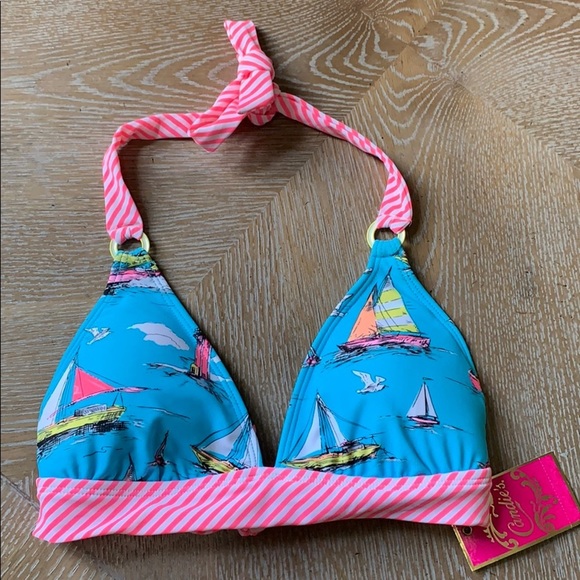 Candie's | Swim | Candies Sea Sailboats Triangle Swim Bikini Top | Poshmark